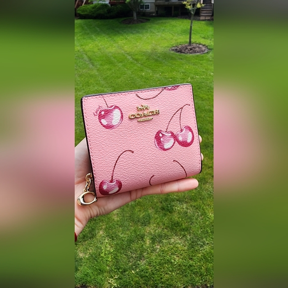 Coach | Bags | Coach Snap Wallet With Cherry Print | Poshmark